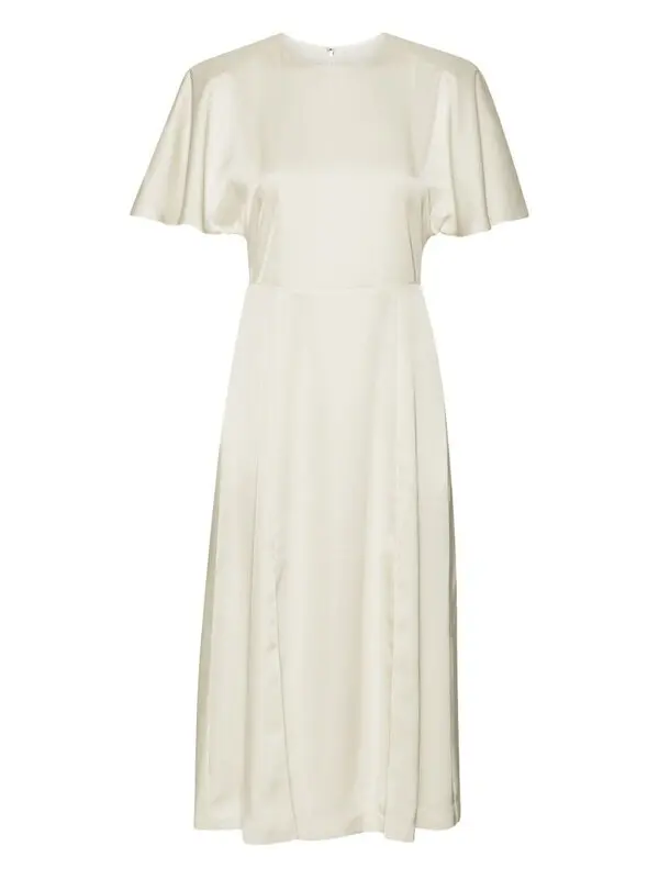 ROTATE BY BIRGER CHRISTENSEN Shiny Satin Midi Dress