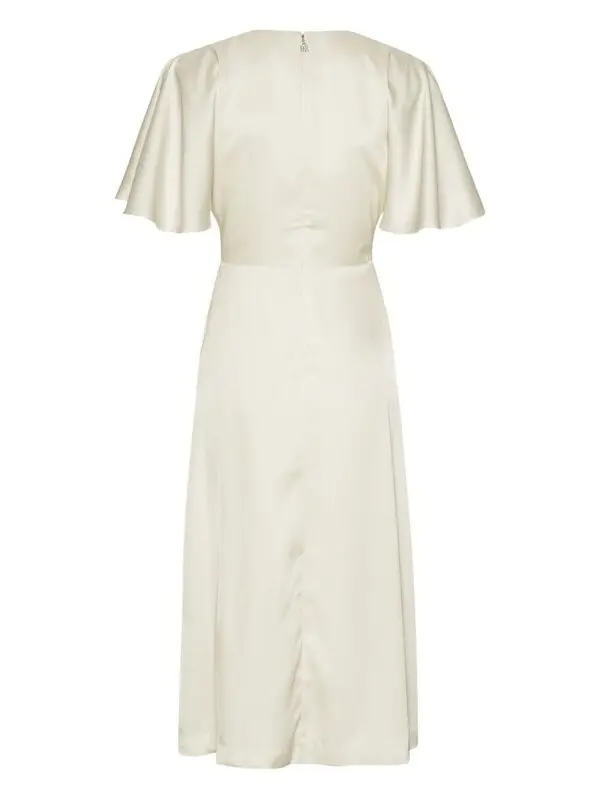 ROTATE BY BIRGER CHRISTENSEN Shiny Satin Midi Dress