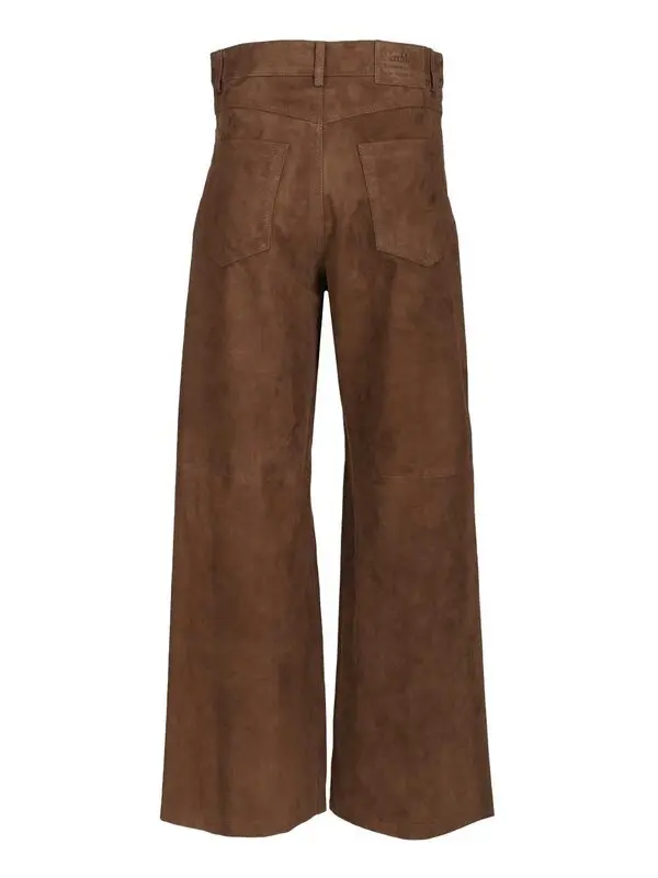 Max Mara Wide-leg Suede Trousers