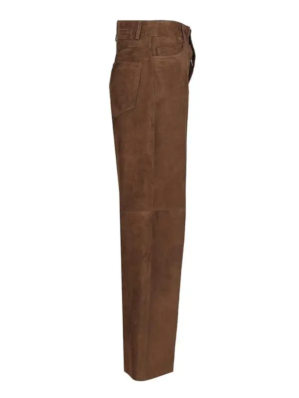 Max Mara Wide-leg Suede Trousers