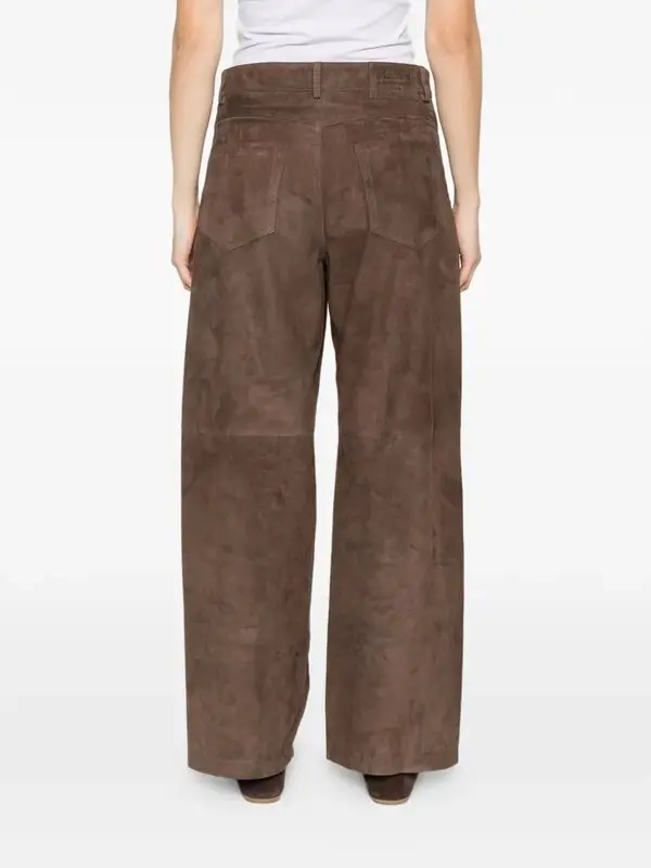 Max Mara Wide-leg Suede Trousers