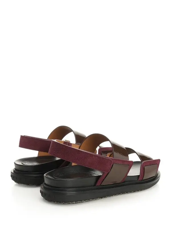 Marni Fussbett Two-tone Leather Slingback Sandals - Multicolor