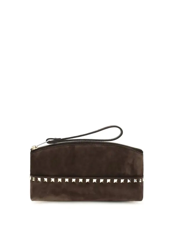 Valentino Garavani Rockstud Suede Pouch
