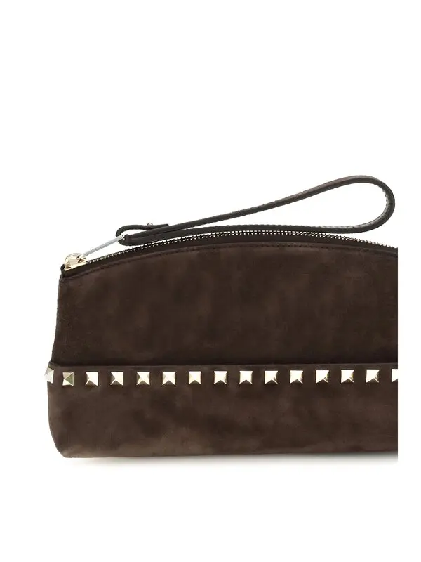Valentino Garavani Rockstud Suede Pouch