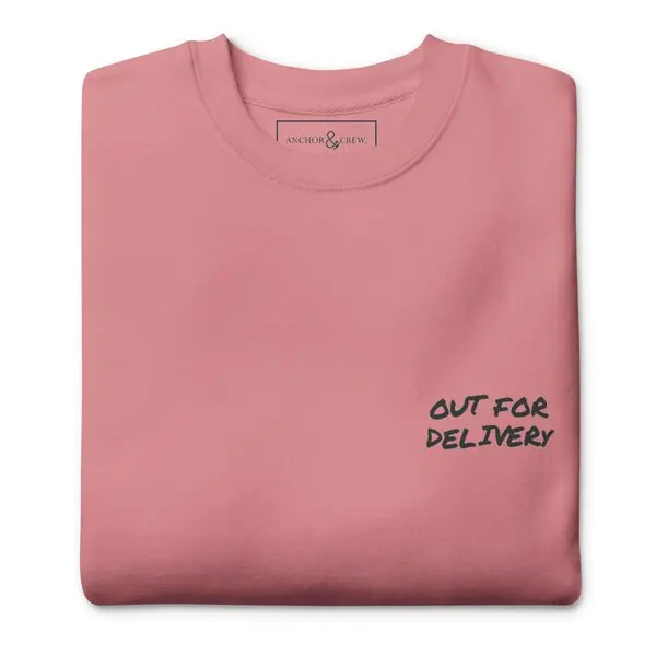 ANCHOR & CREW Rose Out For Delivery Annotations Organic Cotton Sweatshirt