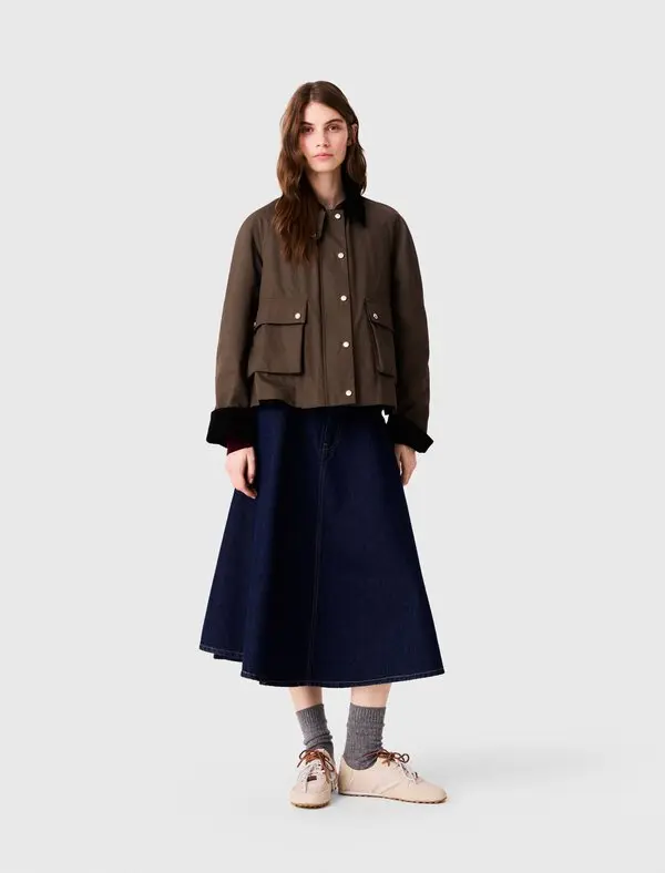 Maje Cotton Trapeze Jacket