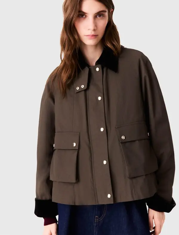 Maje Cotton Trapeze Jacket