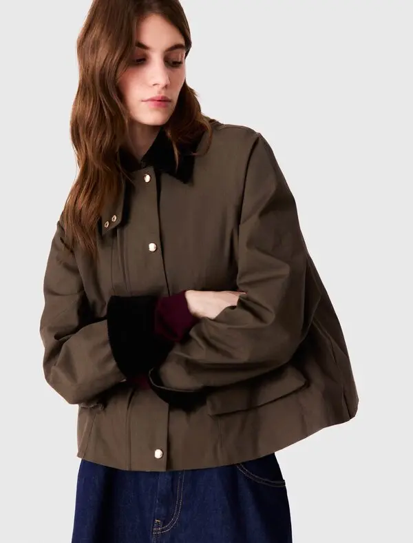 Maje Cotton Trapeze Jacket