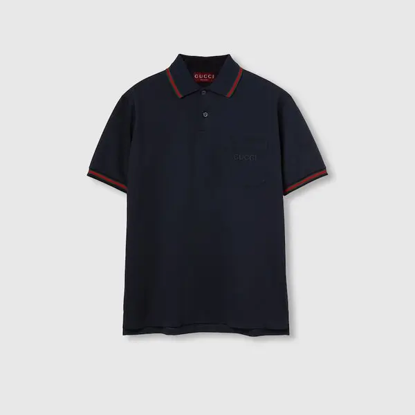 Gucci Cotton Polo Shirt With Embroidery