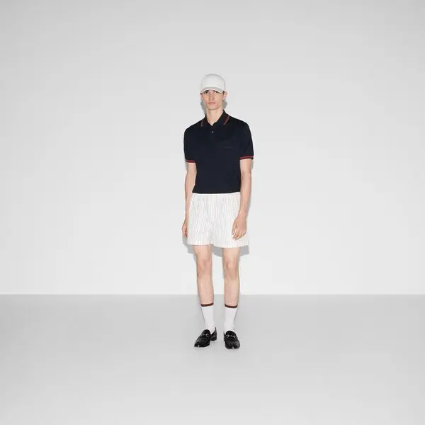 Gucci Cotton Polo Shirt With Embroidery