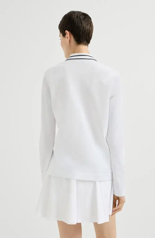 Brunello Cucinelli Stretch Cotton Piqué Polo Shirt With Logo