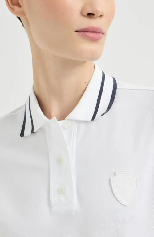 Brunello Cucinelli Stretch Cotton Piqué Polo Shirt With Logo