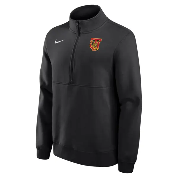 Nike Tuskegee University Tigers Club College Fleece Half-zip Top - Black