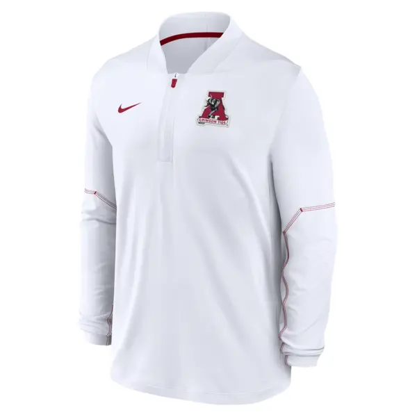 Nike Alabama Sideline Dri-fit College 1/2-zip Top - White