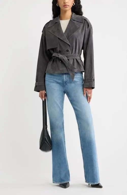 OPEN EDIT Suede Trench Jacket
