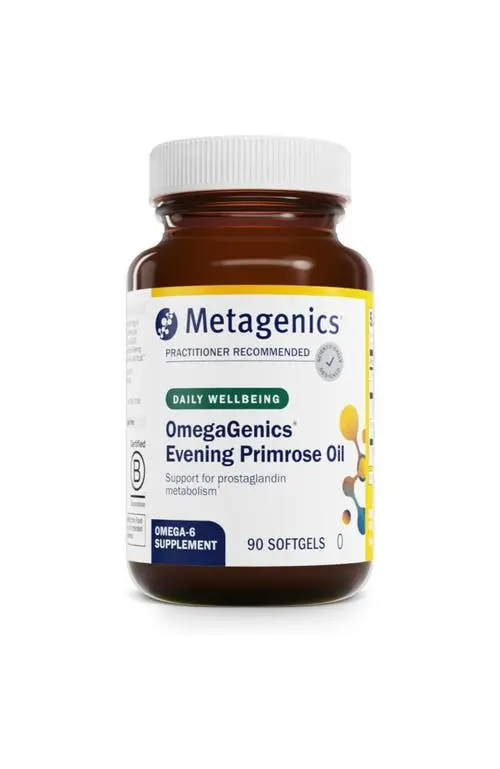 METAGENICS Evening Primrose Oil Omega-6 Supplement 90 Softgels