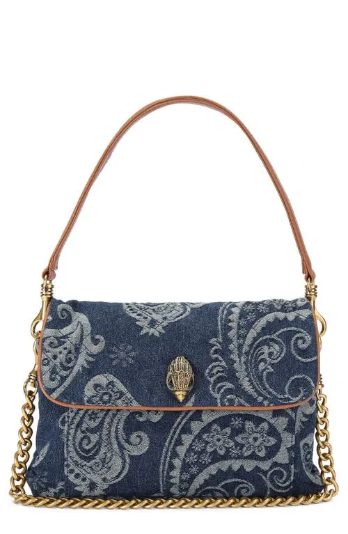 Kurt Geiger Celia Paisley Jacquard Shoulder Bag - Denim