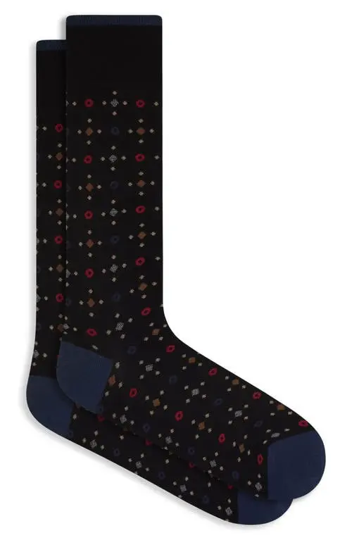 Bugatchi Dot Cotton Blend Dress Socks