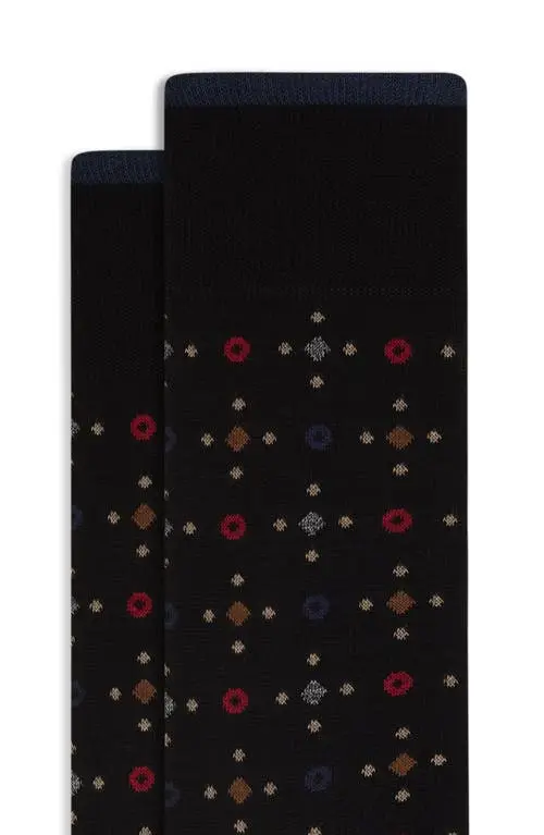 Bugatchi Dot Cotton Blend Dress Socks