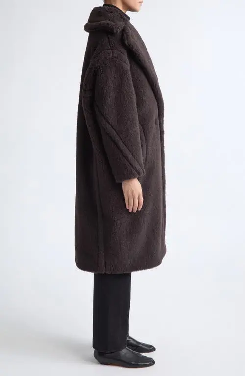 Max Mara Tedgirl Oversize Double Breasted Alpaca Blend Coat - Dark Brown