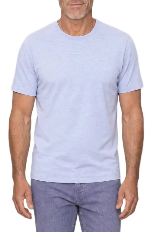 Robert Talbott Davis Pique Linen Tee - Light Blue