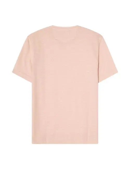 Robert Talbott Davis Pique Linen Tee - Pink