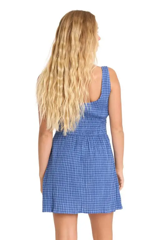 BILLABONG Twilight Dreamer Gingham Smocked Minidress