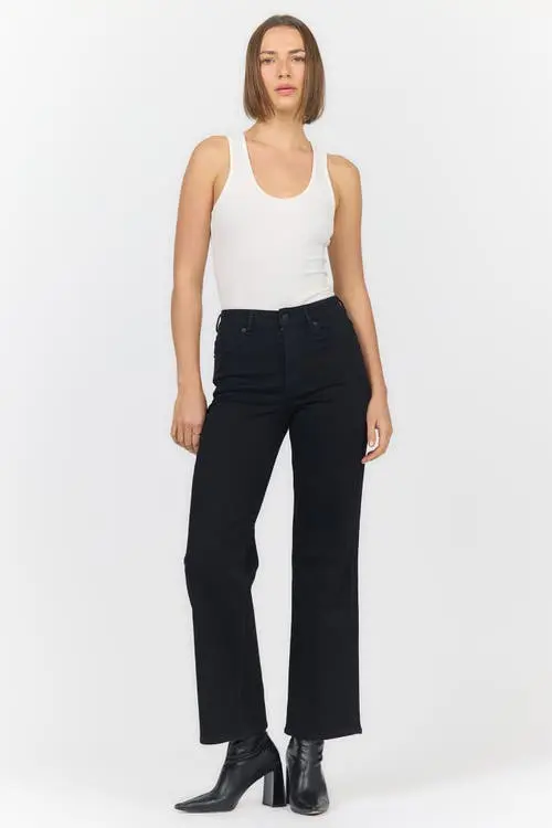 DEAR JOHN Holly High Waist Straight Leg Jeans