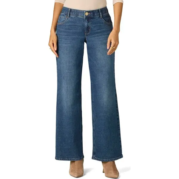 Wit & Wisdom Sam Mid Rise Wide Leg Jeans