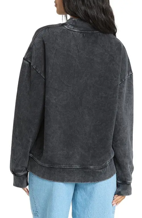 BILLABONG Sun Washed Mock Neck Graphic Sweatshirt