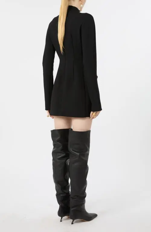 Sportmax Mock Neck Long Sleeve Minidress