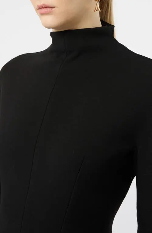 Sportmax Mock Neck Long Sleeve Minidress