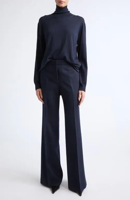 Lafayette 148 New York Fine-gauge Merino Wool Stand Collar Sweater