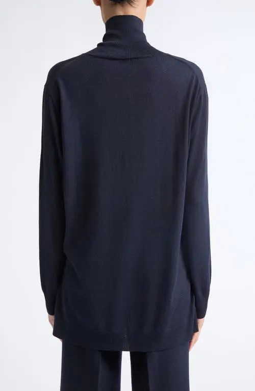 Lafayette 148 New York Fine-gauge Merino Wool Stand Collar Sweater