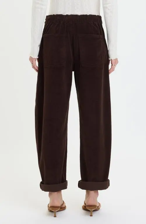 DAZE Villa Drawstring Barrel Leg Pants