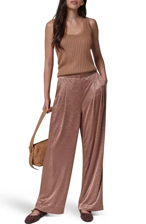 Donna Karan New York Crinkled Wide Leg Pants