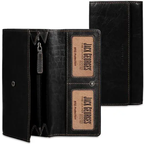 JACK GEORGES Voyager Clutch Wallet - Black