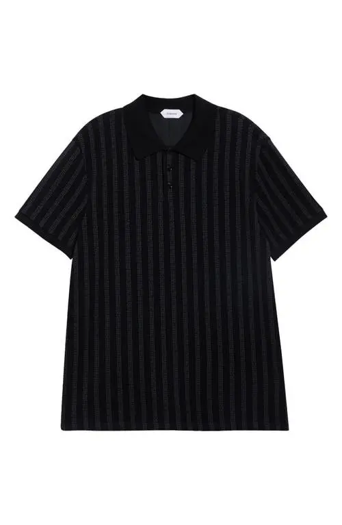 Versace Greca Stripe Jacquard Polo