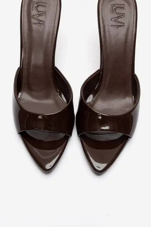 PROLOGUE SHOES Tiera Stiletto Sandal - Brown