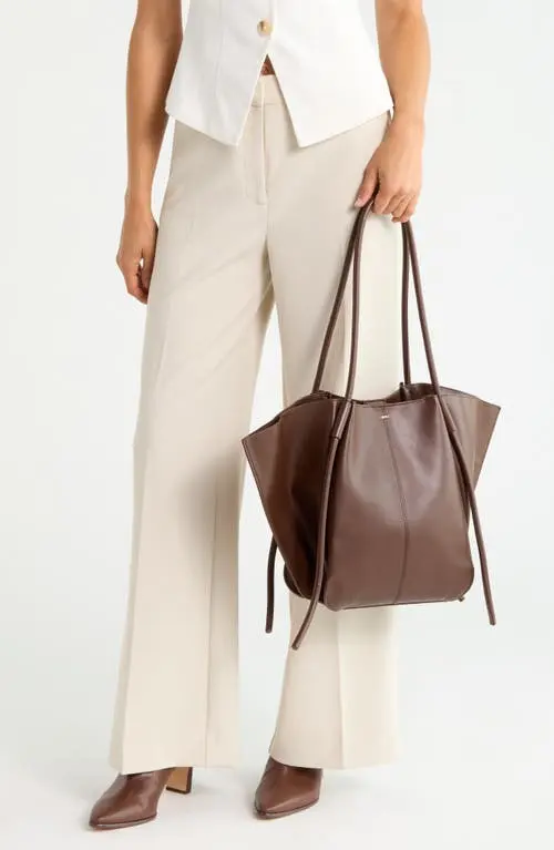 Jw Pei Large Faux Leather Tote - Deep Brown