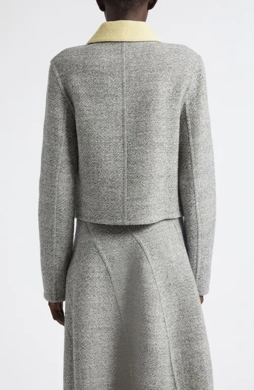 Proenza Schouler Gaelle Double Face Wool Blend Tweed Jacket