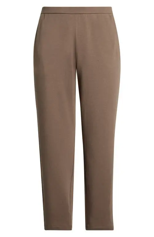 Eileen Fisher Stretch Organic Cotton Slouch Ankle Pants - Tan