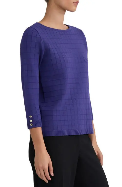 KASPER Box Texture Boat Neck Sweater