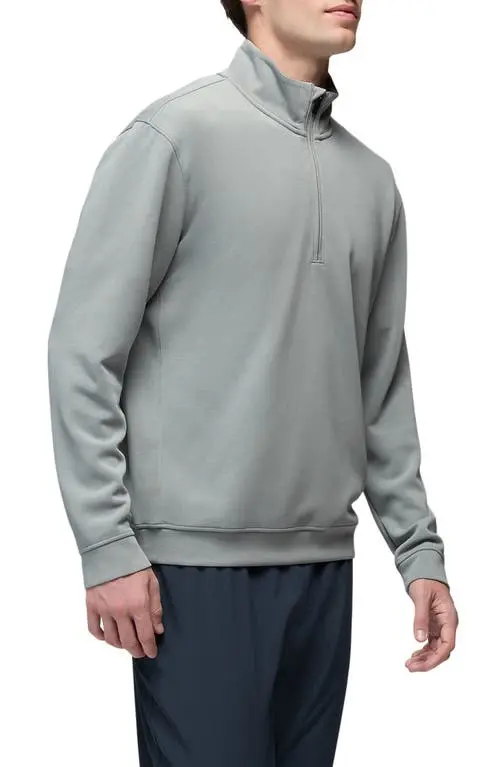 Prana Shea Soft Quarter Zip Pullover With Stand Collar - Sterling