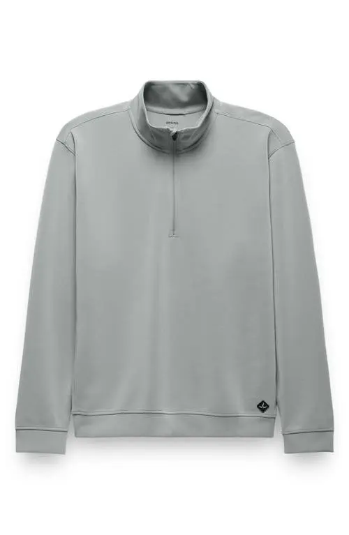 Prana Shea Soft Quarter Zip Pullover With Stand Collar - Sterling
