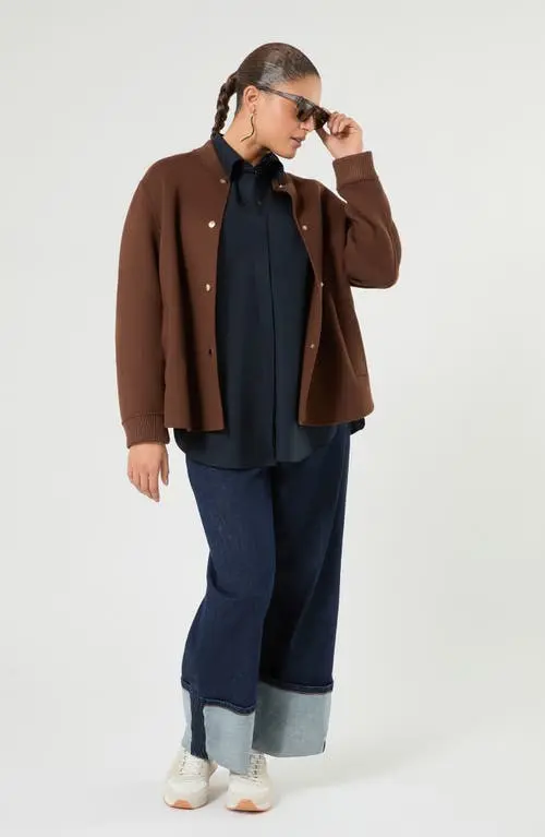 Marina Rinaldi Soutache Detail Cotton Jacket
