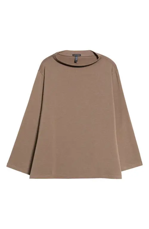 Eileen Fisher Funnel Neck Long Sleeve Top