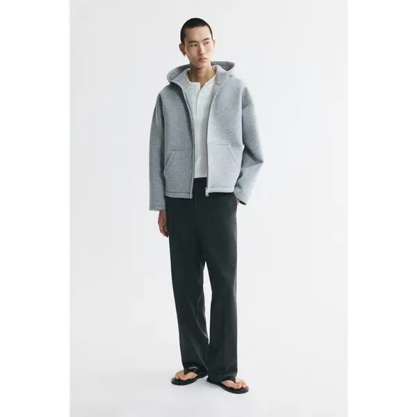 H&M Relaxed-fit Wide-leg Tailored Pants - Dark Gray