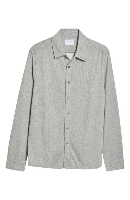 7 Diamonds Generation™ Pinstripe Double Knit Button-up Shirt - Grey