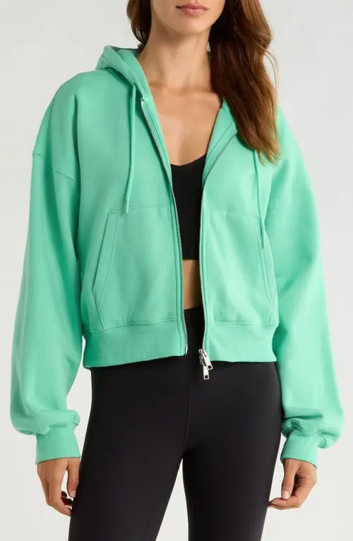 Beyond Yoga Luxe Fleece Full Zip Hoodie - Jade Pool